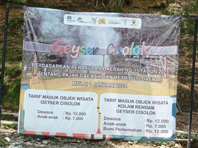 Perda Nomor 15/2023 Diberlakukan, Tarif Masuk Geyser Cisolok ...